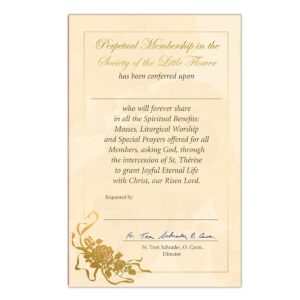 Perpetual Deceased Mass Card - Society of the Little Flower - US