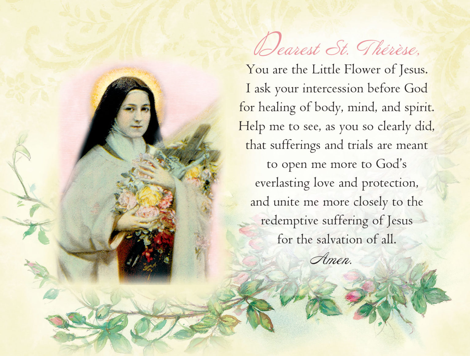 Healing Mass Card - Society of the Little Flower