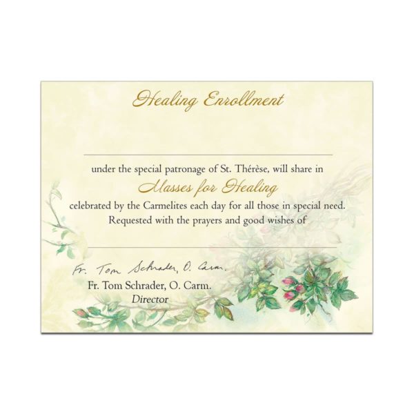 Healing Mass Card - Society of the Little Flower